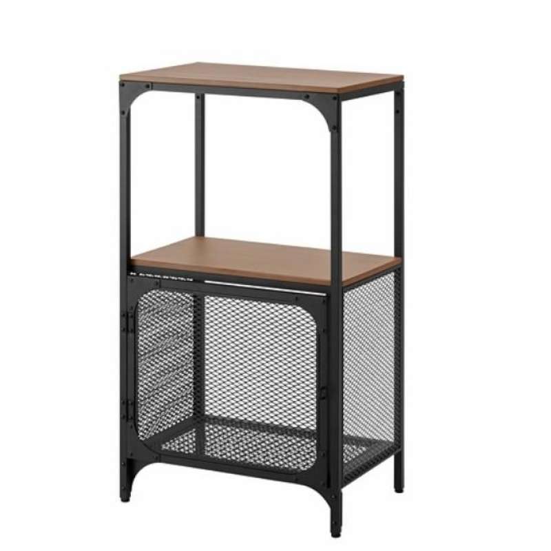 Jual Rak Kecil Rangka Besi 2 Papan Kayu & Lemari Penyimpanan 51x95cm ...