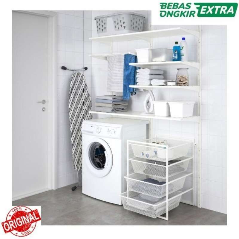 Jual Rak Jaring Besi Empat Tingkat Serbaguna_Putih di Seller IKEA ...