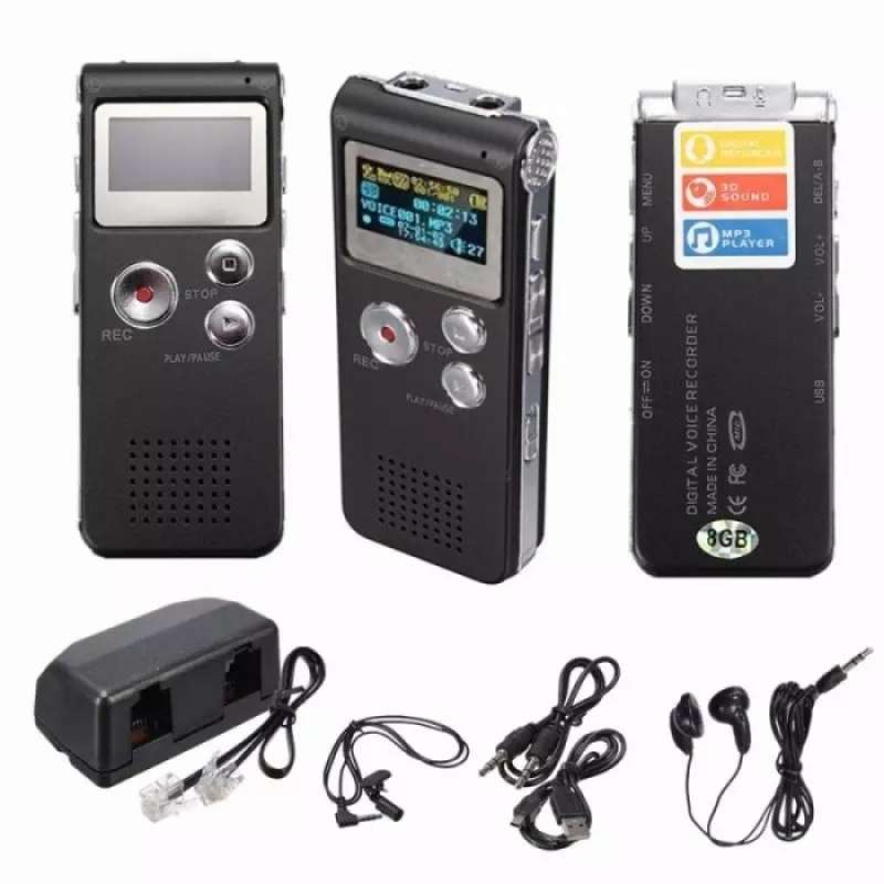 Jual Ht-alat Perekam Suara Digital Voice Recorder Mini Mp3 Player 8gb ...