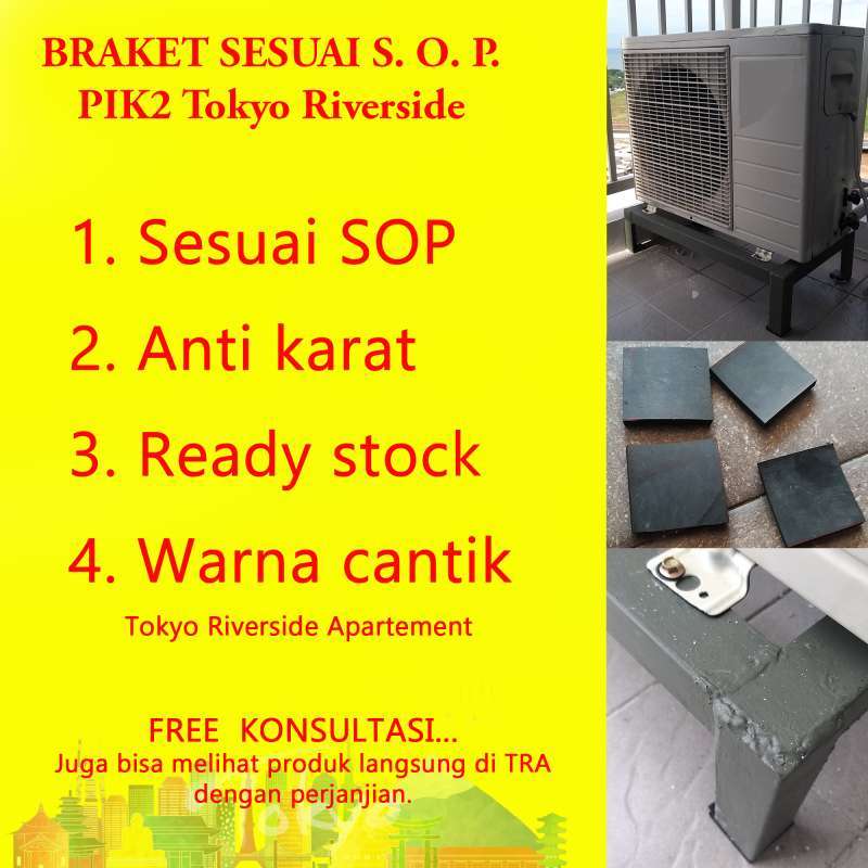 Jual Braket dudukan outdoor AC apartemen Studio Pantai Indah Kapuk (PIK ...