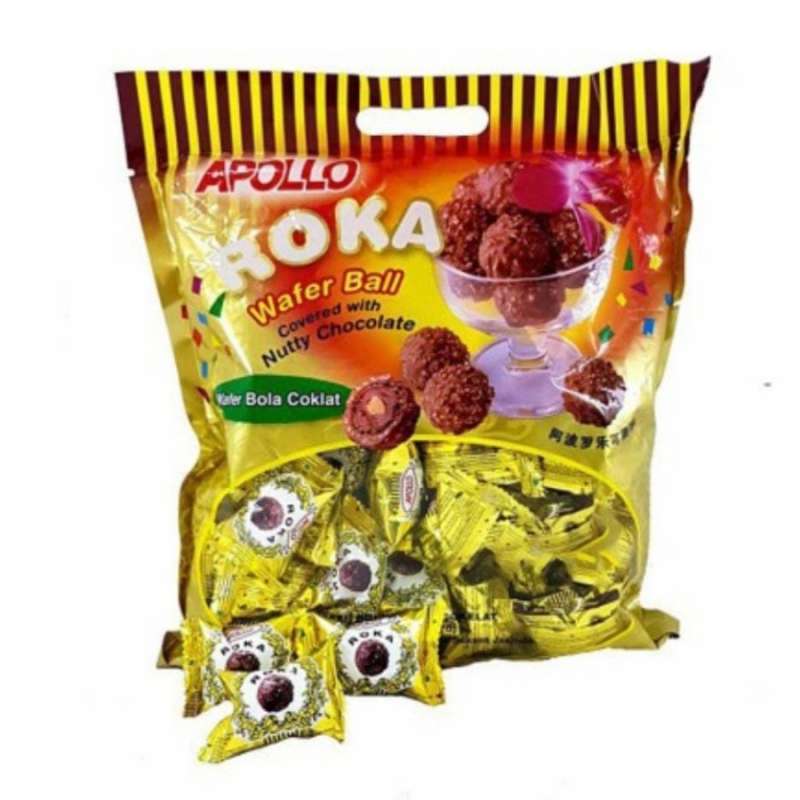 Promo Coklat Roka isi 50pcs 300gr / Apollo Roka Wafer Ball / Wafer ...