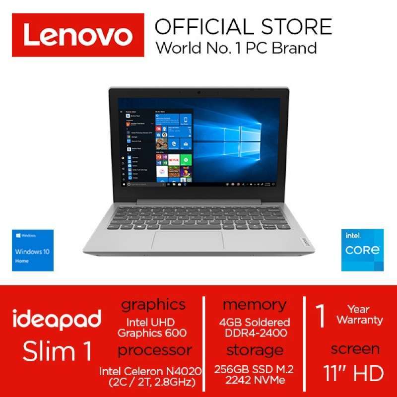 Promo LENOVO Laptop Ideapad 1 / Intel Celeron N4020 / 4GB RAM / 256GB ...