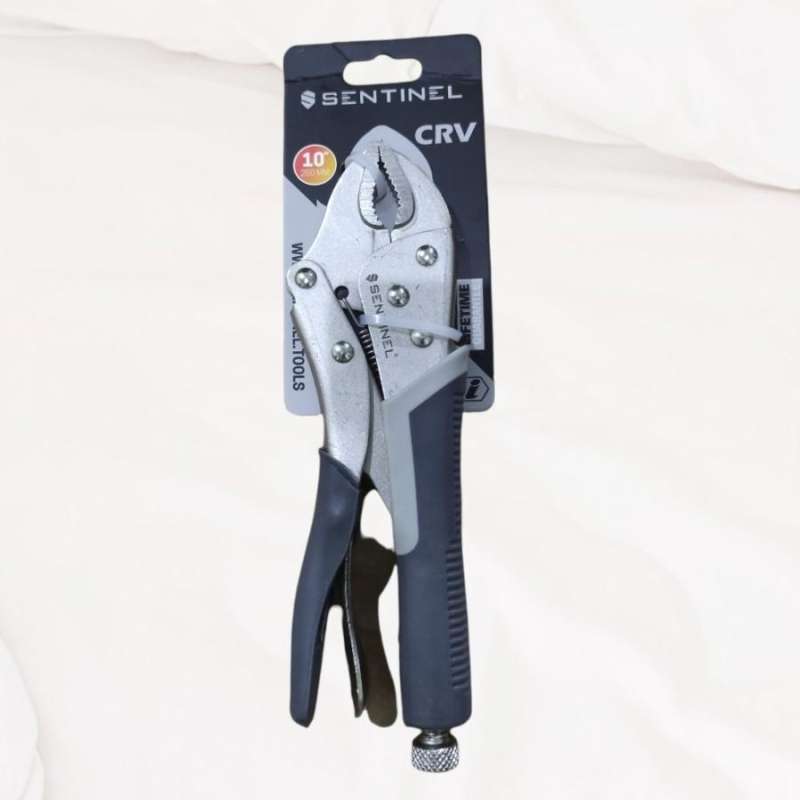 Jual SENTINEL TANG BUAYA GAGANG KARET 10 INCH BENGKOK CURVE LOCKING ...