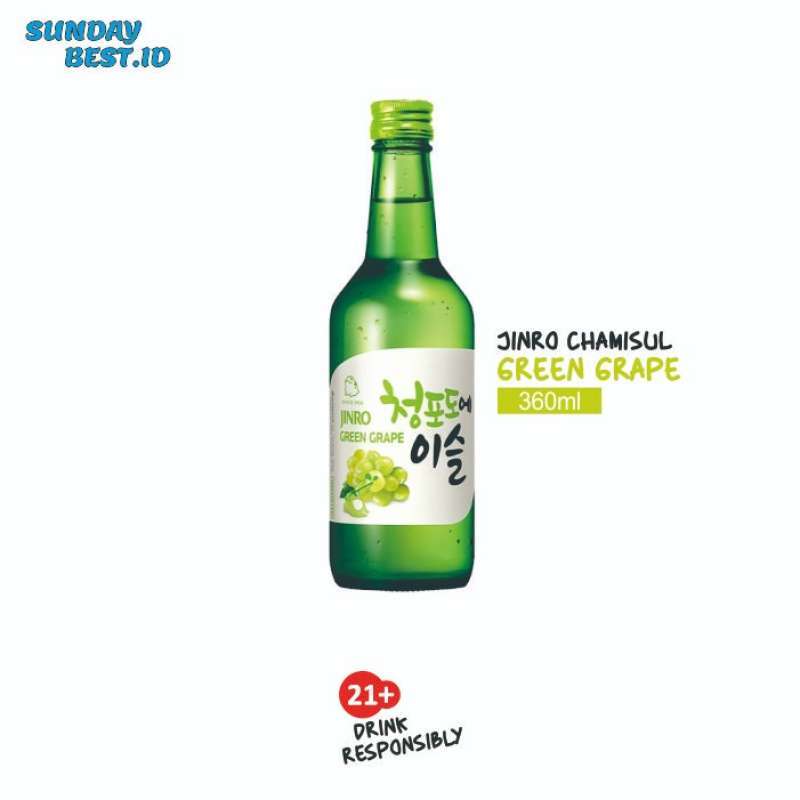 Jual JINRO Chamisul Soju Rasa Green Grape Minuman Alkohol Korea 360ml ...