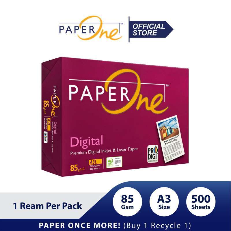 Promo PaperOne Kertas A3 85gr Digital 1 Rim (500 lembar) Kertas HVS ...