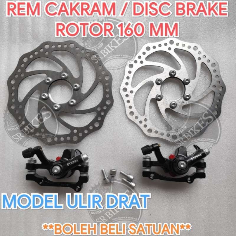 Jual REM CAKRAM SET DISC BRAKE SET MEKANIK SEPEDA (ULIR / BAUT) ETERNA ...
