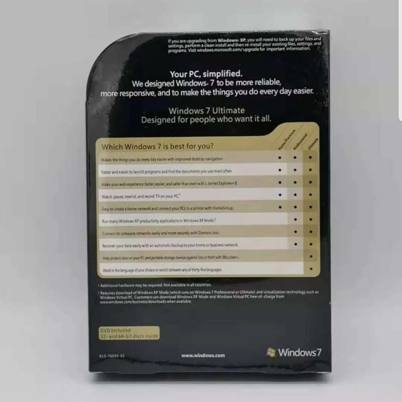 Jual Microsoft Windows 7 Ultimate English Box Ovp With Authentisity ...