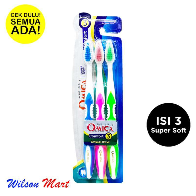 Jual Omica Sikat Gigi Comfort 3 Isi 3 Super Soft Di Seller Wilson Mart ...
