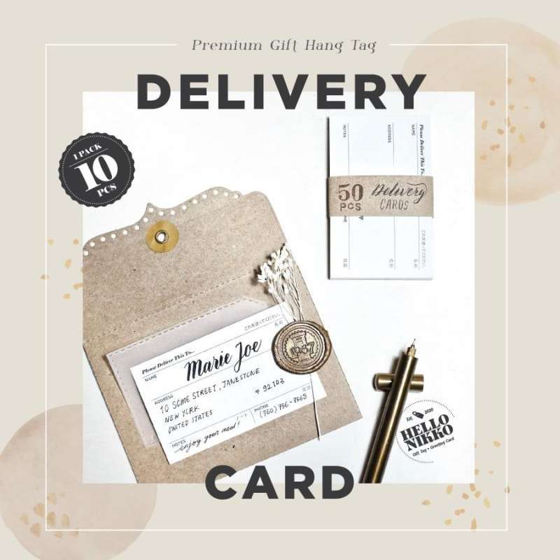 Jual Delivery card kartu ucapan hampers parcel box kardus hadiah label ...