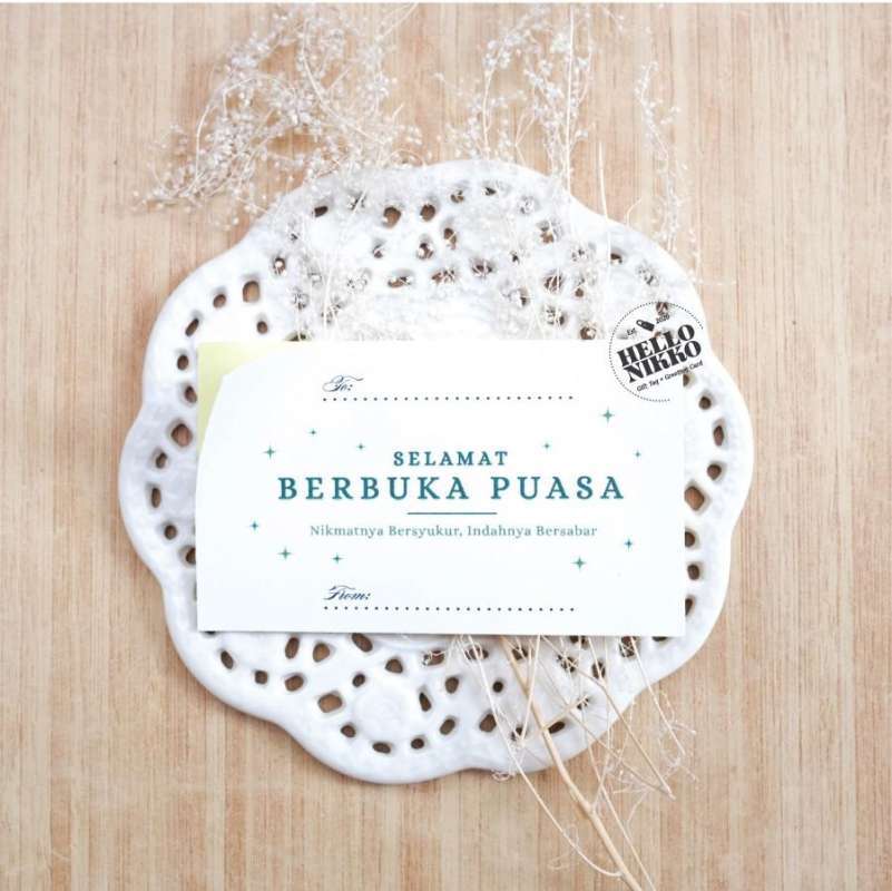 Jual Puasa Sticker Label Pengiriman Kartu Ucapan Gift Hang Tag Mubarak ...