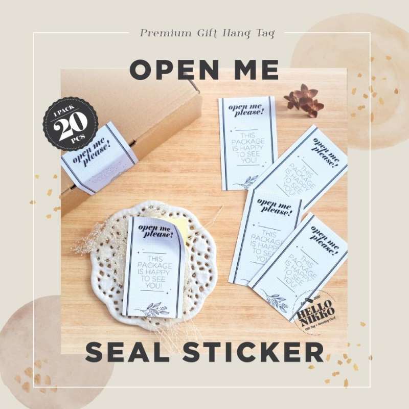 Jual Sticker Seal Segel Open Me Label Box Kardus Kotak Karton Packaging ...