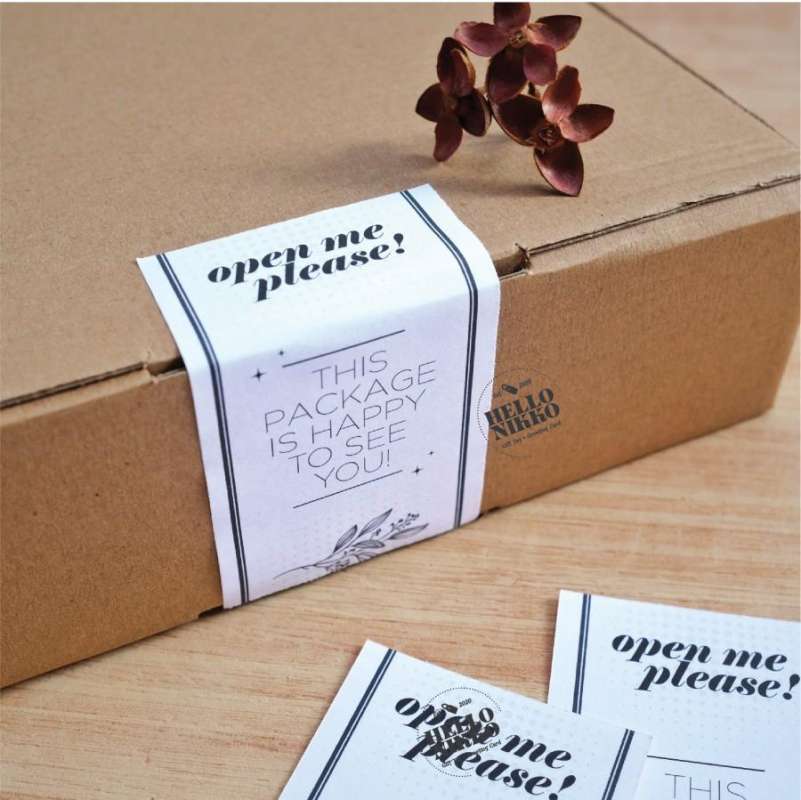 Jual Sticker Seal Segel Open Me Label Box Kardus Kotak Karton Packaging ...