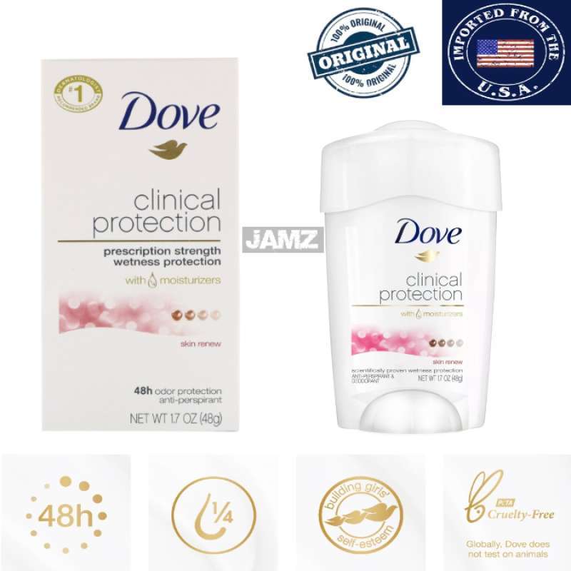 Jual Dove Clinical Protection Antiperspirant Deodorant Stick Skin Renew ...