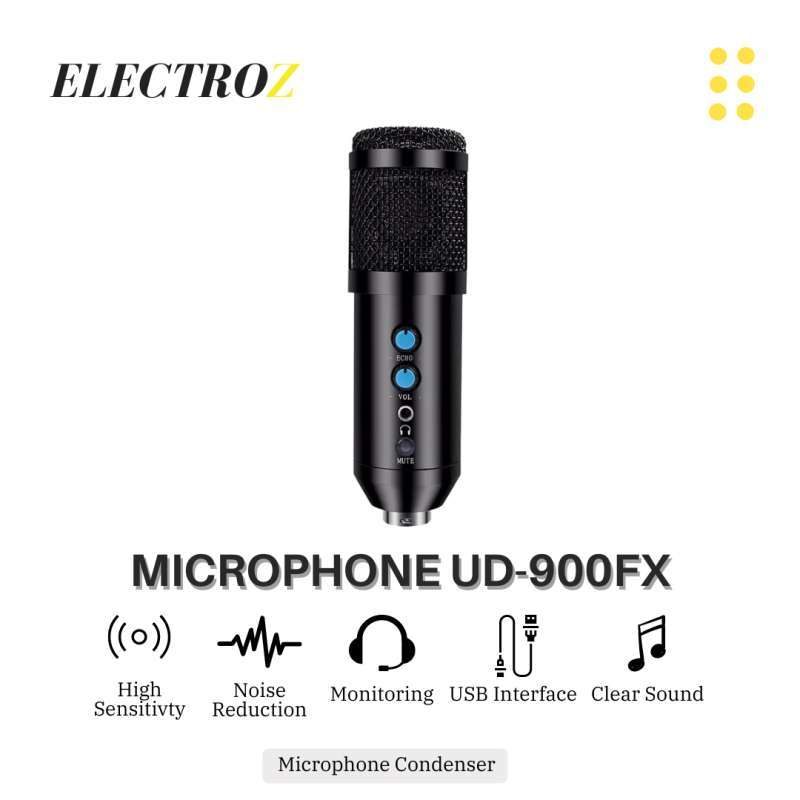 Promo Microphone Condenser UD-900FX USB Podcast Youtube Live Audio ...