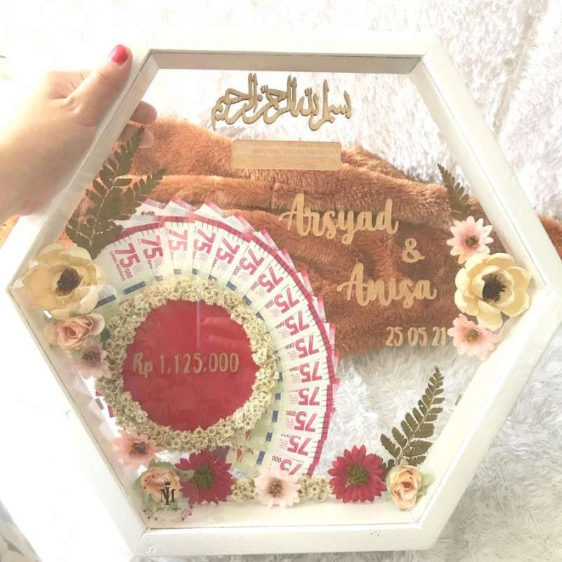 Jual Mahar nikah transparan Hexagon, Free packing kayu di Seller CV.SARUNGMAN - Srikaton, Kab ...