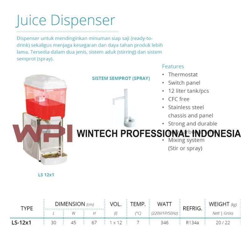 Jual Gea LS-12X2 Juice Dispenser - Jus Dispenser 2 Tabung Dengan ...