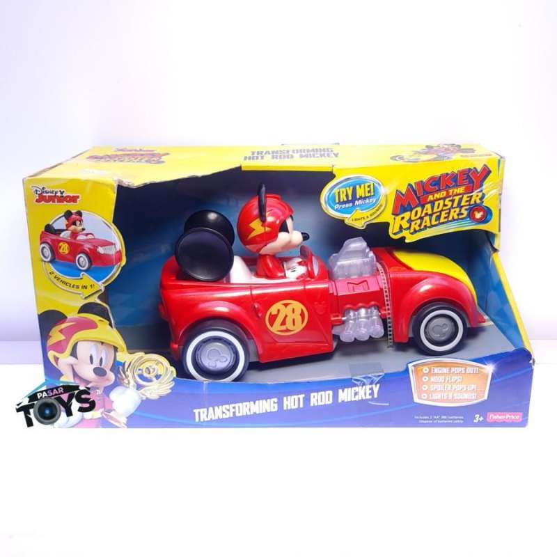 Jual Disney Mickey & the Roadster Racers, Transforming Hot Rod Mickey ...