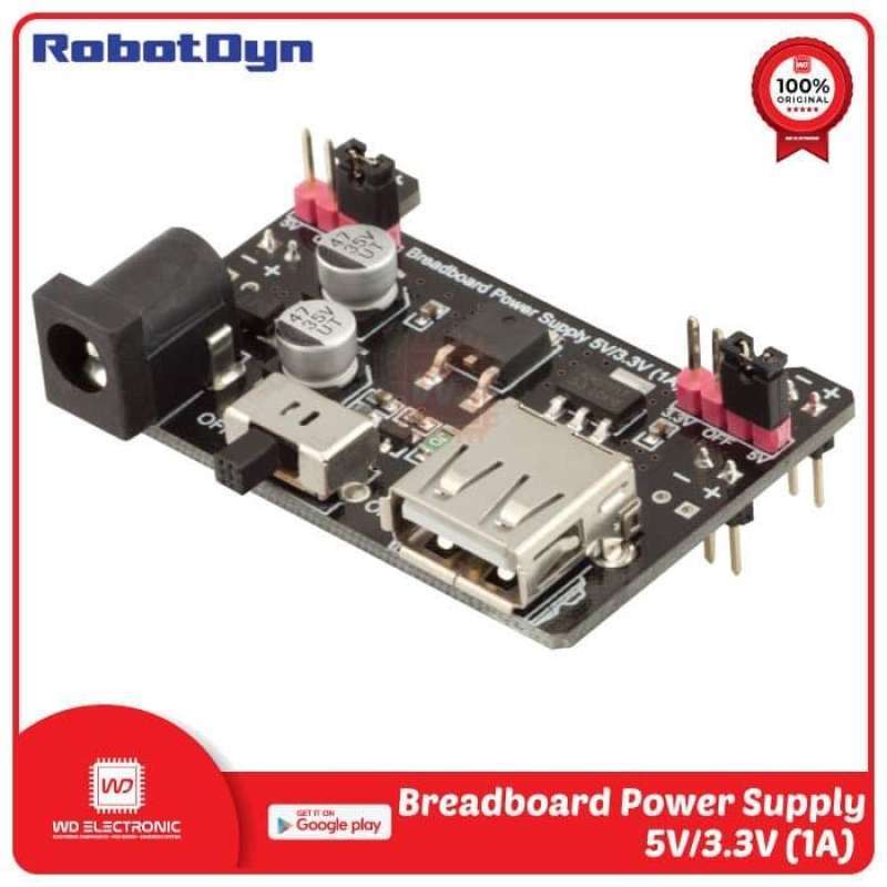 Jual ROBOTDYN BREADBOARD POWER SUPPLY 5V 3.3V 1A MB102 BREADBOARD di Seller EasyWare Electronics ...