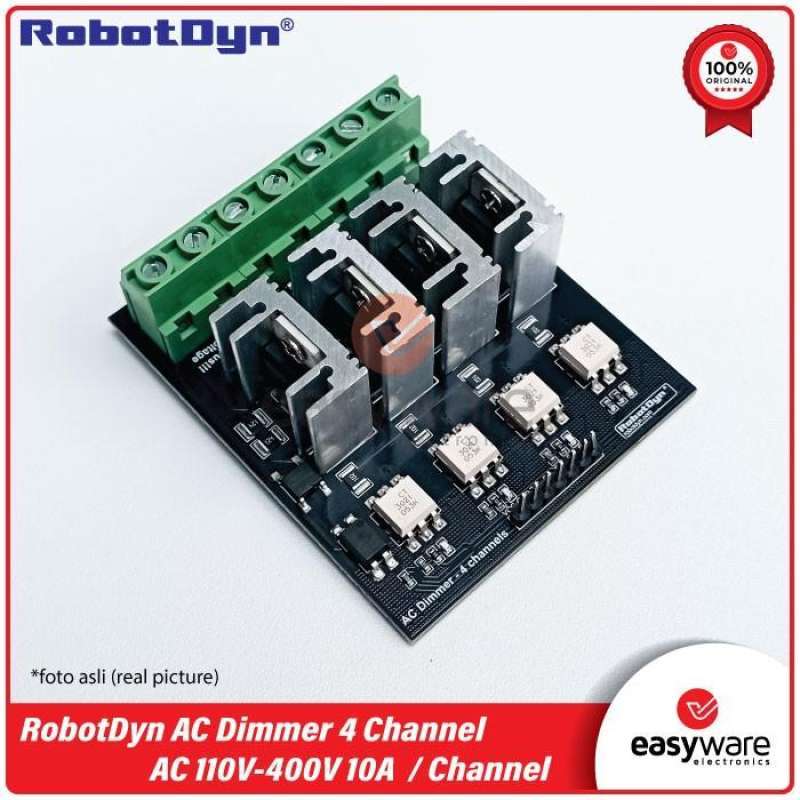 Jual RobotDyn AC Dimmer Module 4 Channel AC 110V~400V 10A per channel di Seller EasyWare ...