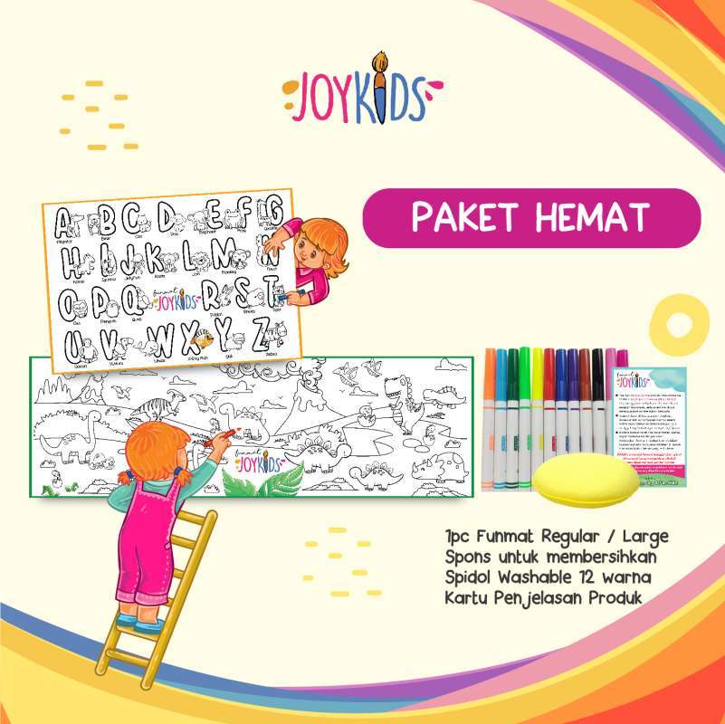 Jual JOYKIDS.ID Funmat Alphabet Animals Media Mewarnai Washable ...