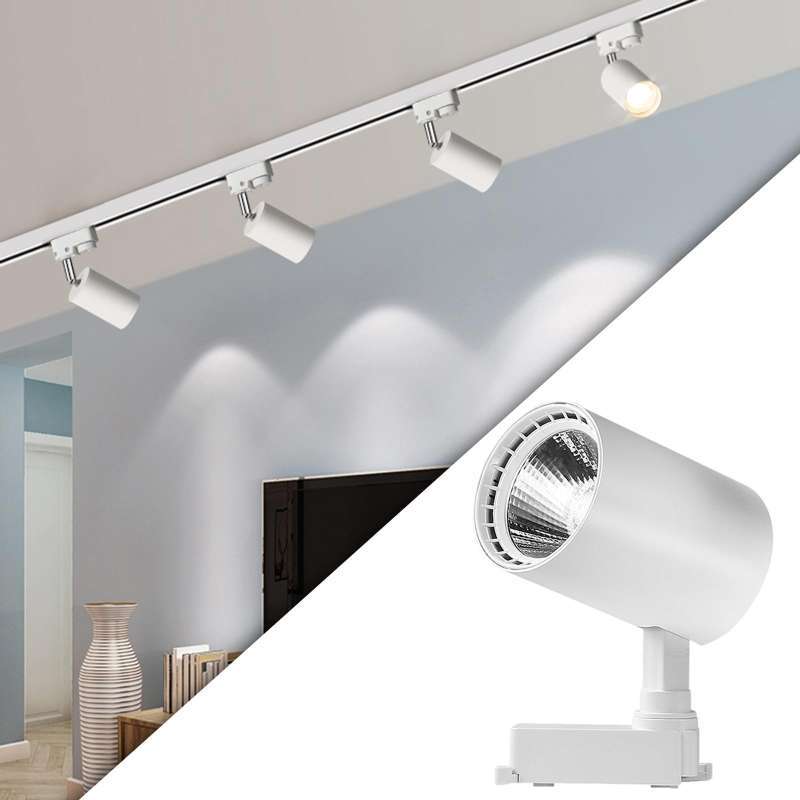Promo LED Track Lighting 40W COB Rail Spotlight Lamp Tracking Spot ...