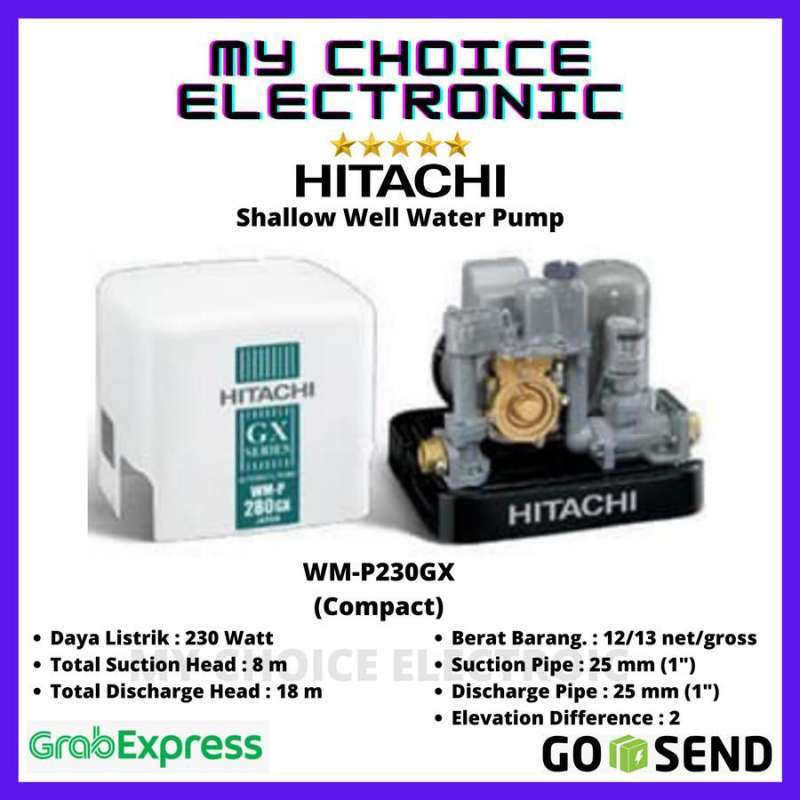 Jual HITACHI Booster Pump WM-P230GX di Seller Mychoice Elektronik ...