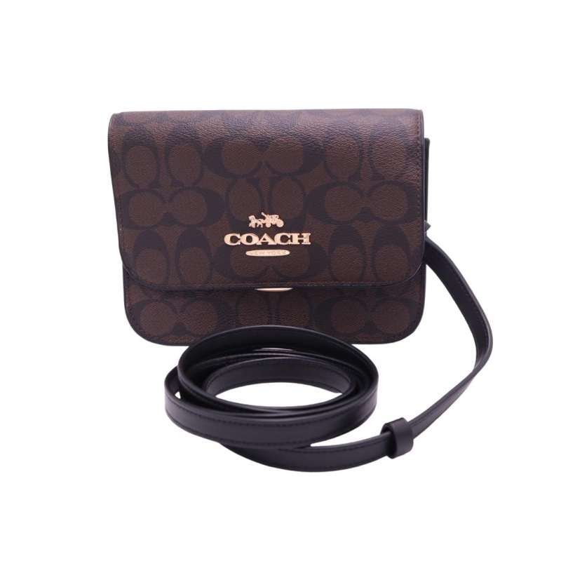 Jual Coach Mini Brynn Crossbody In Signature Canvas Brown Black C5592 ...