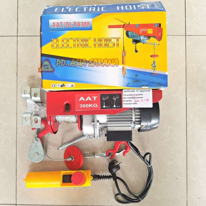 Jual Electric Hoist Reel Double Hook 300Kg x 12M / Katrol Takel ...