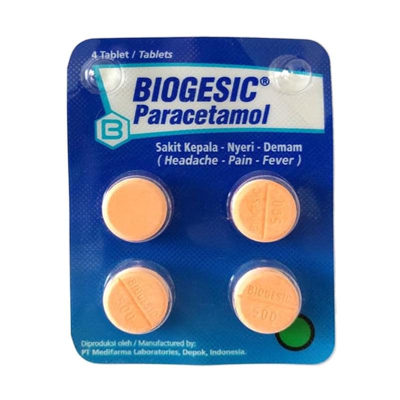 Jual Biogesic Paracetamol Obat Kesehatan [4 Tablet/1 Strip] di Seller ...