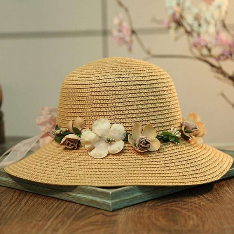 Jual Topi Jerami Lebar dengan Hiasan Bunga untuk Wanita di Seller DMC ...
