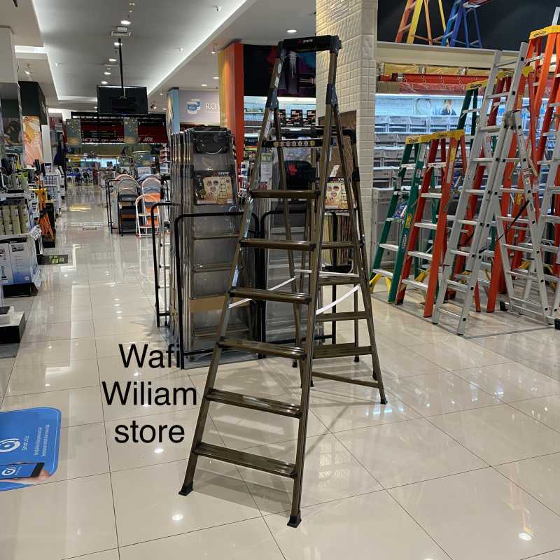 Promo Krisbow Fixsteps Tangga Lipat Aluminium 7 Wide Steps 2.15 M Gold ...