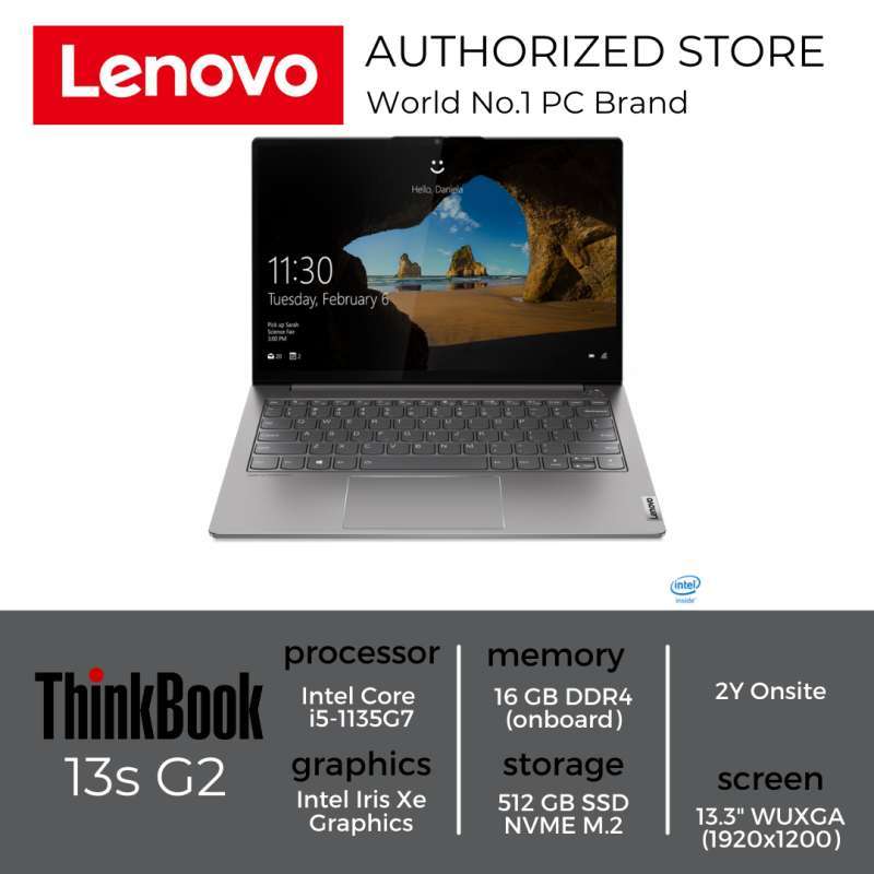 Jual LENOVO THINKBOOK 13S G2 ITL I5 1135G7 16GB 512GB SSD INTEL IRIS XE GRAPHICS 13.3 WUXGA IPS ...