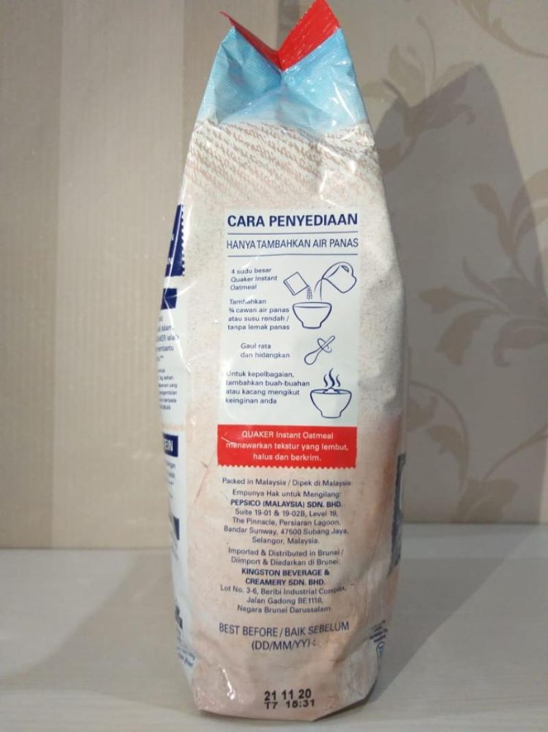 Jual Quaker Instant Oatmeal Malaysia [1.2kg] Di Seller Asia Berjaya ...