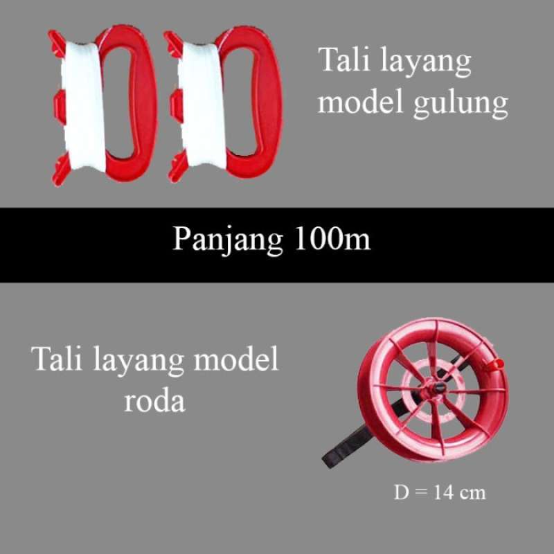 Jual BENANG LAYANGAN TALI LAYANG WARNA PUTIH BAHAN POLYESTER PANJANG ...