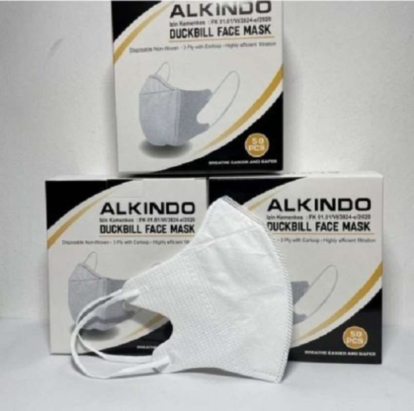 Jual Masker Duckbill ALKINDO Garis EMBOS 4Ply Kemenkes Duckbill Mirip ... Jual Masker Duckbill ALKINDO Garis EMBOS 4Ply Kemenkes Duckbill Mirip ...