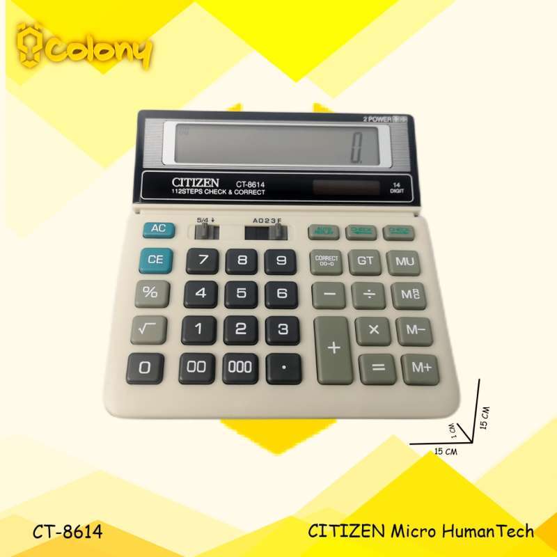 Jual Citizen CT8614 Kalkulator Besar Digital Dagang Sekolah Kantor ...