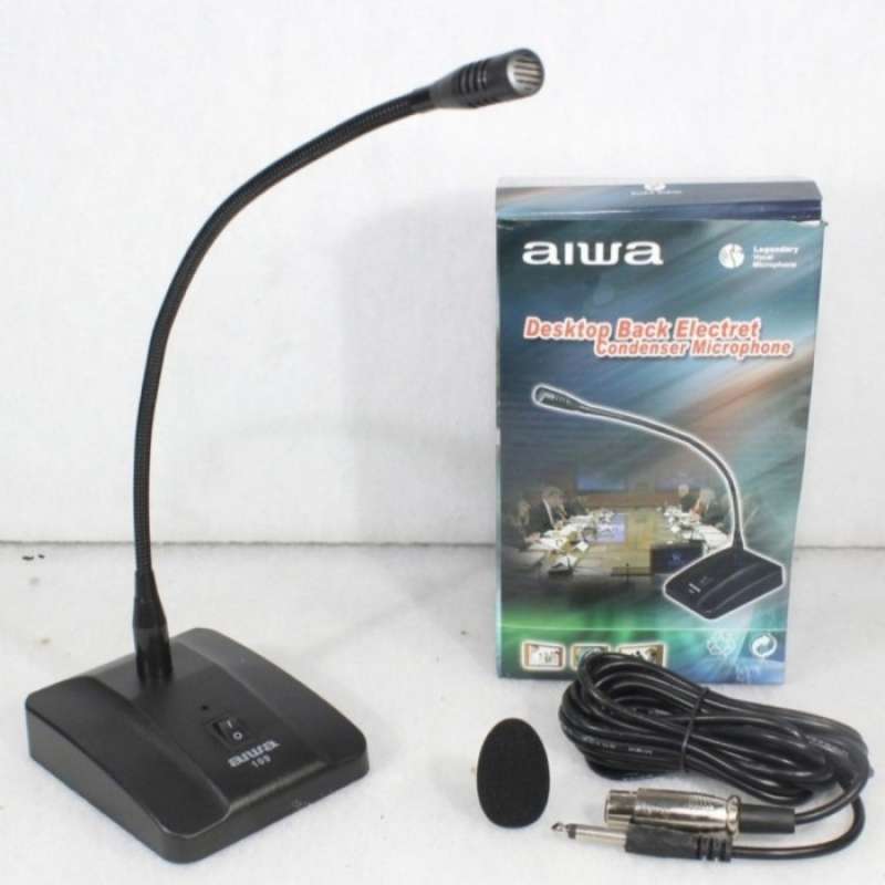 Promo Mic Meja Kabel Aiwa Podium Mimbar Microphone Conference Diskon 40 ...