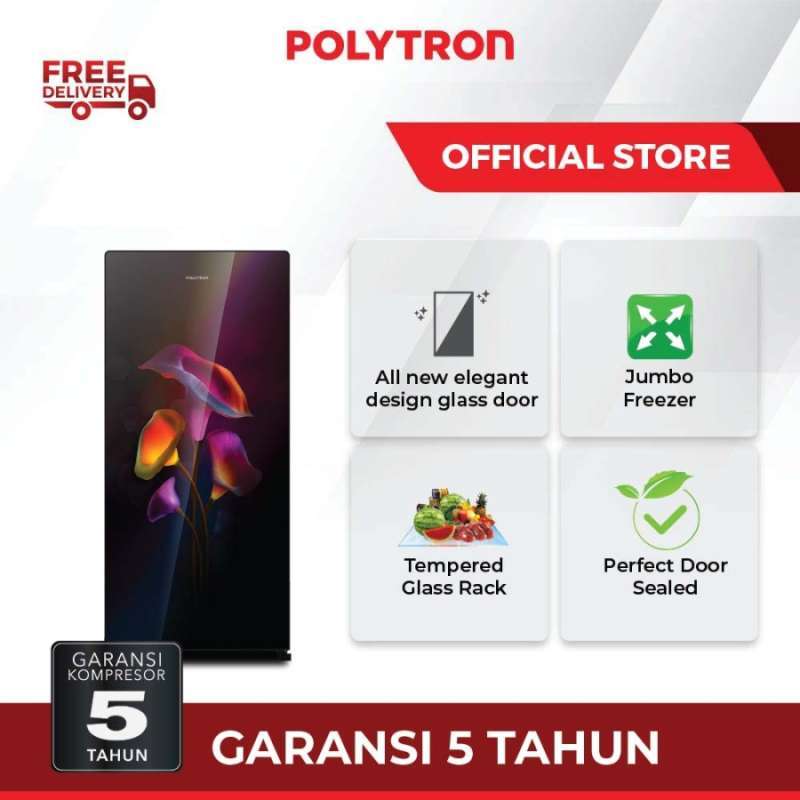 Jual Kulkas 1 Pintu Polytron 170 liter PRA18MOW / PRA18MOB / PRA18MTR ...
