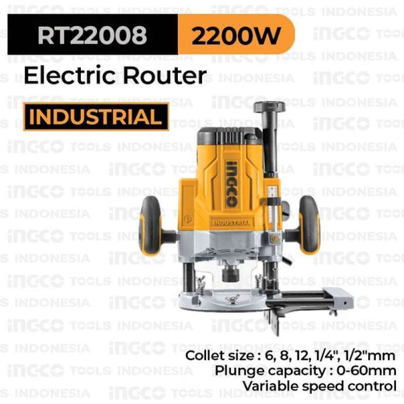 Jual Mesin Router Profil Kayu INGCO RT22008 1/2 0-60mm Plunge Router ...