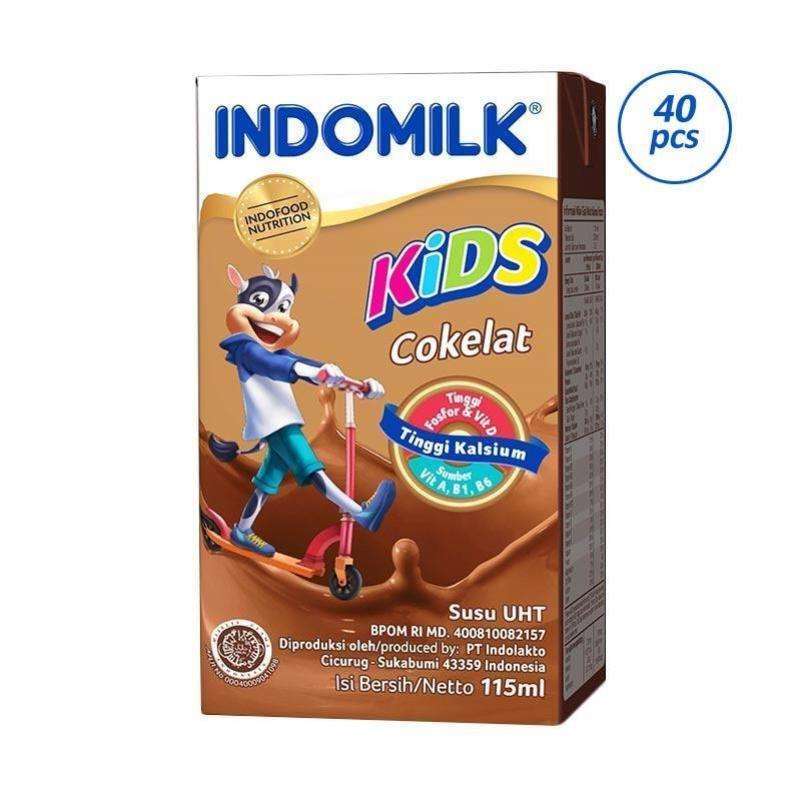 Promo Indomilk Kids Rasa Cokelat Susu UHT [115 mL/ 40 pcs] Diskon 17% di Seller Cemerlang ...