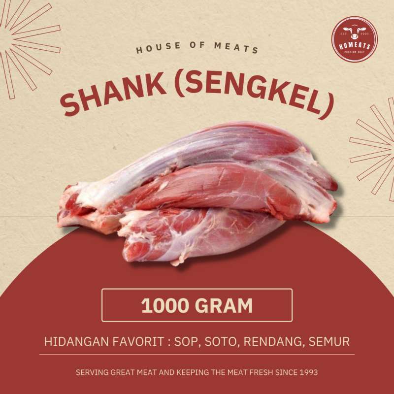 Jual Daging Sapi Lokal Segar Bagian Betis Sengkel Shank 1000 Gram Di ...