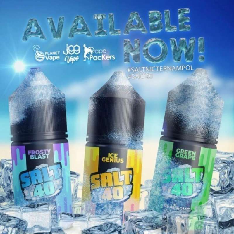 Promo Saltnic Salt 40 Ice Genius Dingin 40mg 30ml Liquid Vape Salt40 ...