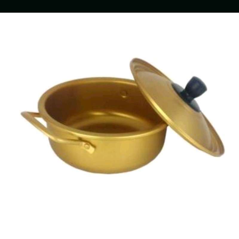 Jual Panci Masak Air Kuning Emas Gold Korea Gagang Tutup Aluminium Anti ...