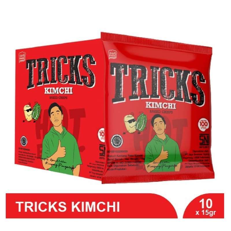 Promo Tricks Baked Crisps Rasa Kimchi [15 g x 10 pcs] Diskon 13% di ...