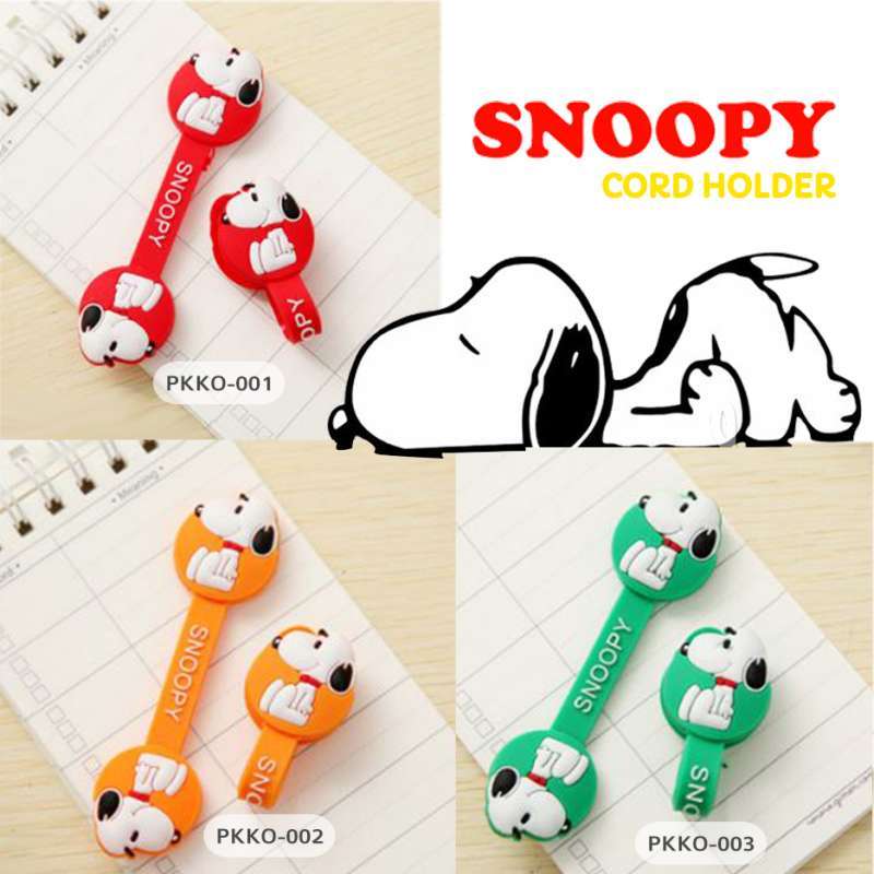 Jual Kelontong Unik Snoopy Cord Holder- Klip Kabel- Pengikat Kabel ...