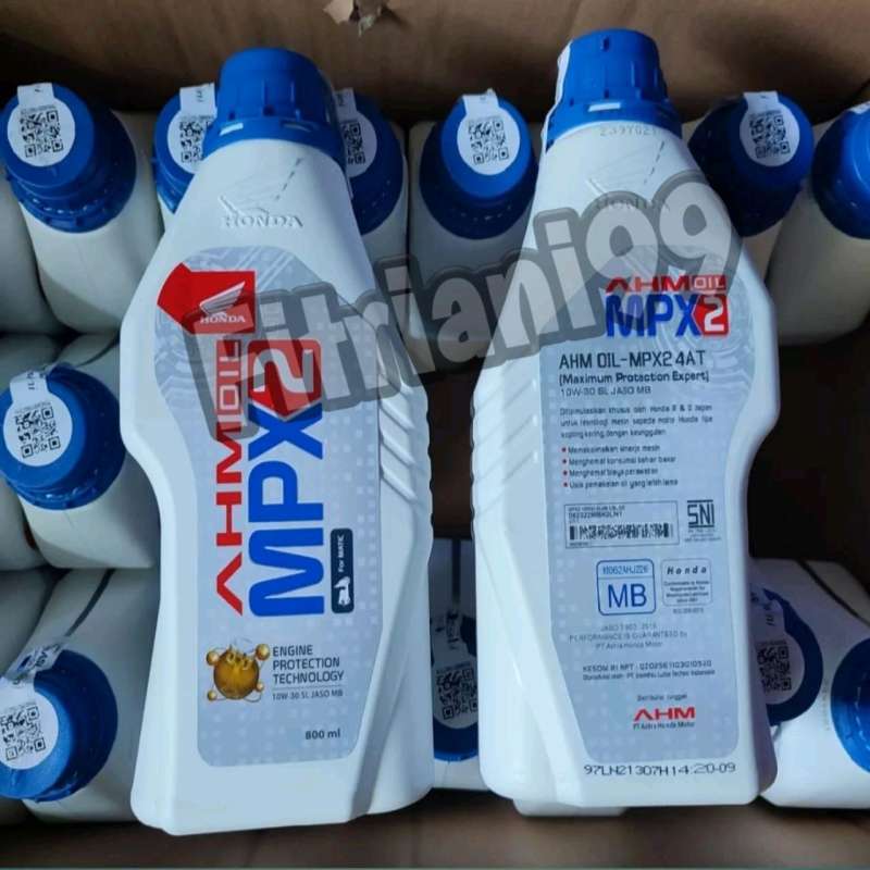 Jual OLI MESIN MATIC AHM OIL MPX2 MPX2 10W-30 API-SL 800ML MURAH PROMO ORIGINAL di Seller BERKAH ...