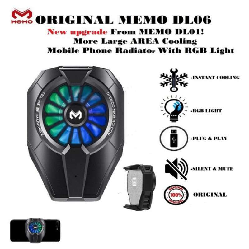 Jual Memo DL06 Fancooler Radiator Pendingin HP Coolingfan Gaming RGB di ...
