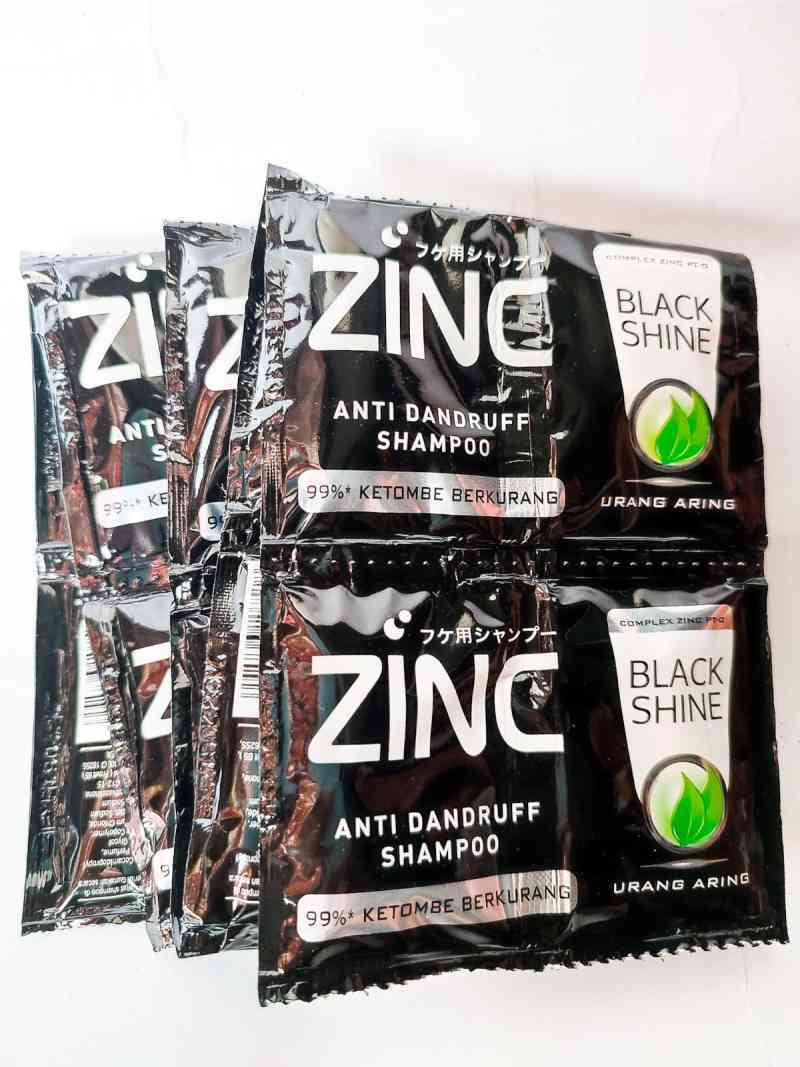 Promo Shampoo Zinc Men Black Shine Sampo Zinc Hitam Renceng 12pcs ...