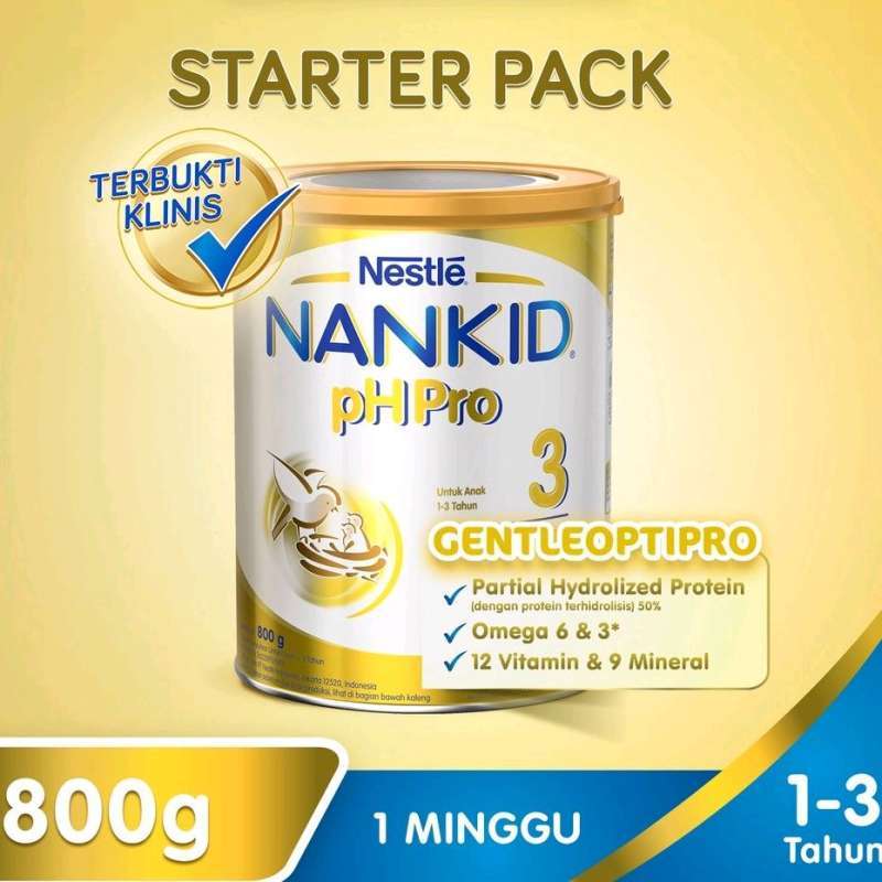 Jual Nestle NANKID pH Pro 3 OPTIPRO Kaleng 800gr (Susu Pertumbuhan 1-3 ...