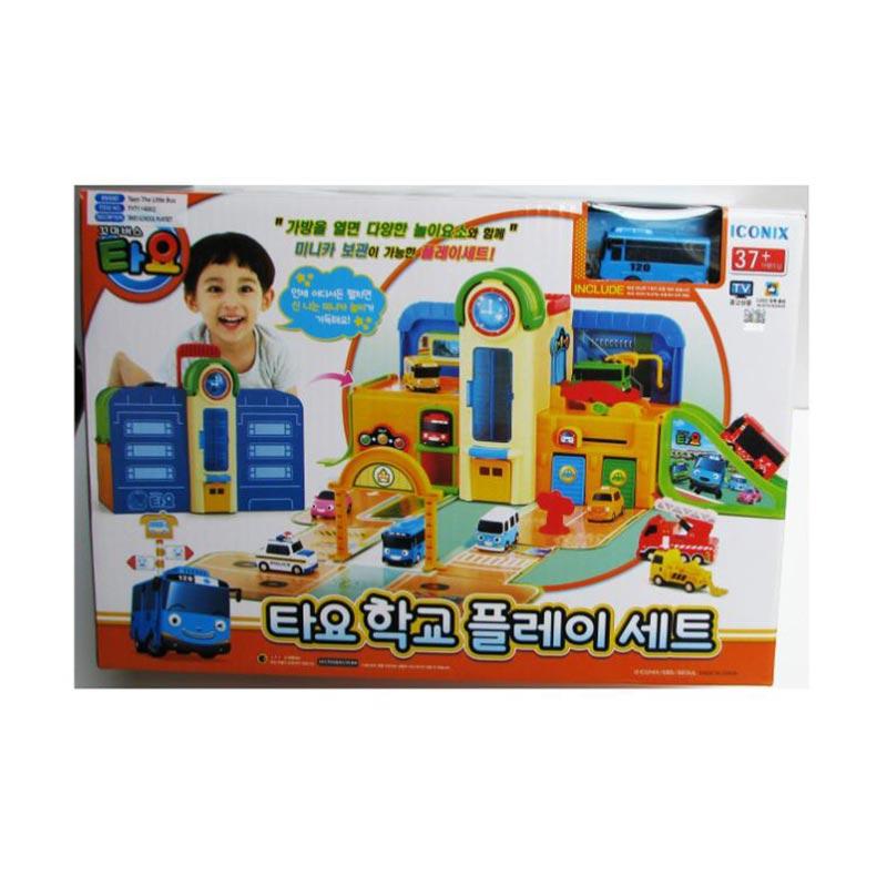 Promo Original Tayo The Little Bus School PlaySet Garage TYT114002 Toy Mini Tayo Korean ...
